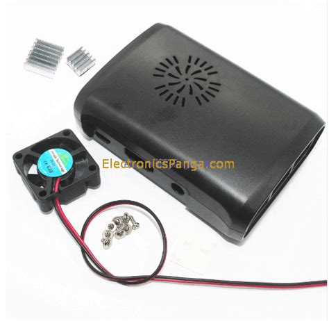Raspberry Pi 2b And 3b Box Abs Case With Fan Module Heatsink Star International