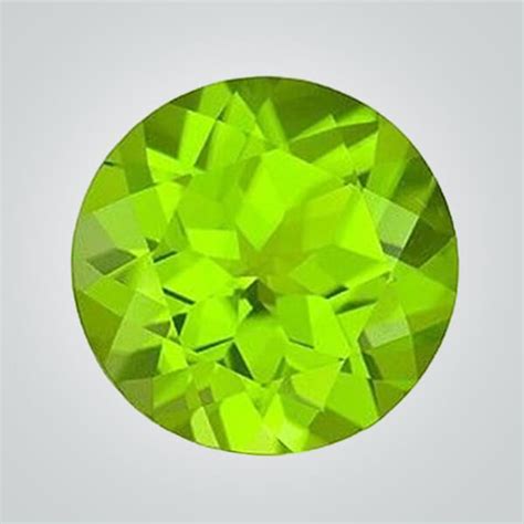 Natural Peridot Round Cubic Zirconia Cz Natural And Synthetic