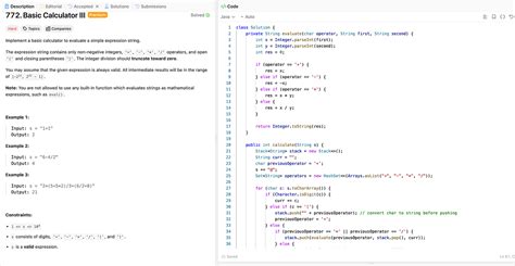 Leetcode — Basic Calculator Iii Leetcode Url By Martin Dai Oct 2024 Medium