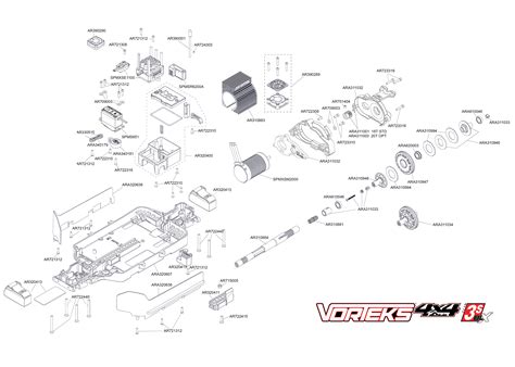 Exploded View Arrma Vorteks 3s Blx 110 4wd Rtr Chassis Astra