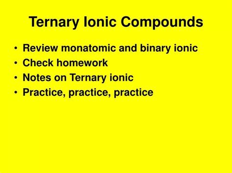 Ppt Ternary Ionic Compounds Powerpoint Presentation Free Download Id 4271947