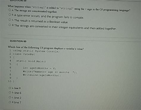 What Happens When String1 Is Added To Studyx