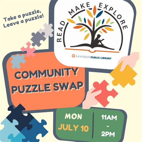 Community Puzzle Swap Lewiston Public Library Maine