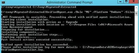 azure migrate mobility service agent issues stack overflow