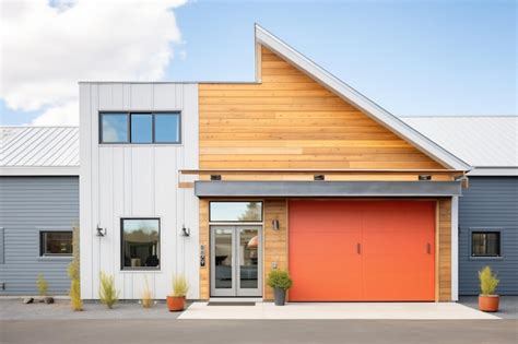 Premium Photo Saltbox Architecture With Contrasting Materials For