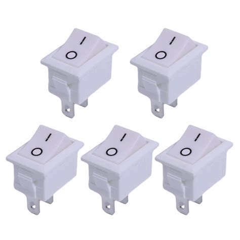 5 10Pcs KCD11 2 Pin 10x15mm Mini Push Button Switch SPST 3A 250V 6A Snap In On Off Rocker Switch