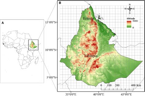 A Map Of Africa Showing The Location Of Ethiopia And Eritrea East Download Scientific Diagram