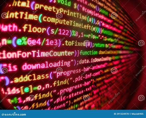 Software Background Programmer Working In Computer Screen Screenshot With Random Parts Of
