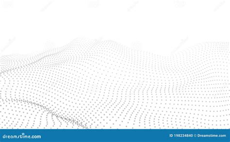 Futuristic White Futuristic Background Wave With Connecting Dots And Lines On Wave Background