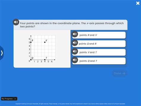 Four Points Are Shown In The Coordinate Plane The X Axis Passes Through