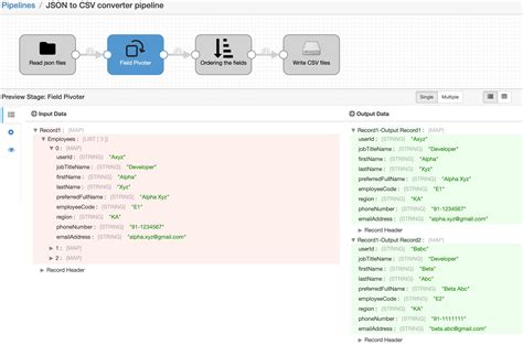How To Convert Json Data To Csv By Using Sdc Pipeline Streamsets Community