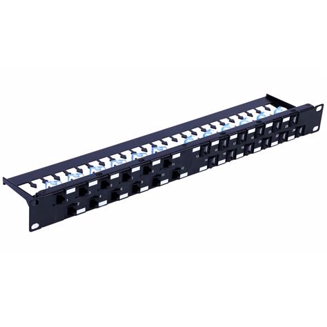 Utp Patch Panel Places Rj Cat A Inclined Output U Black Patch Panels Rack Cabinets