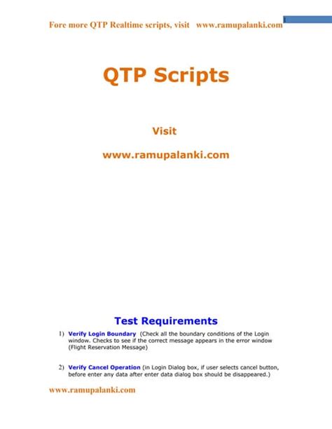 Qtp Scripts Pdf