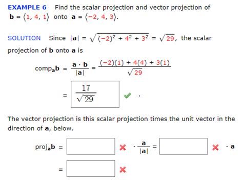 Solved Example 6 Find The Scalar Projection And Vector