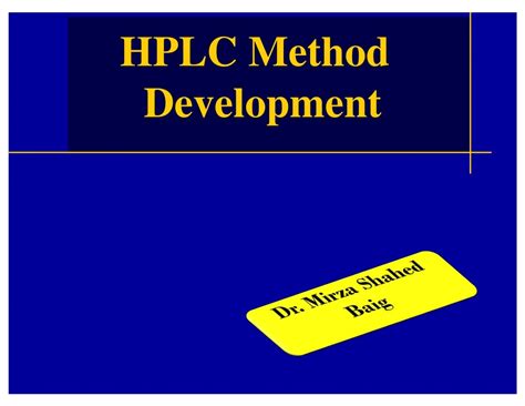 Ppt Hplc Method Development Powerpoint Presentation Free Download Id9254338