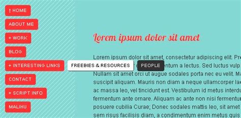 Cursor Following Floating Navigation Menu Plugin