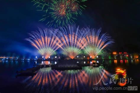 江苏新沂璀璨窑湾夜 人民图片网