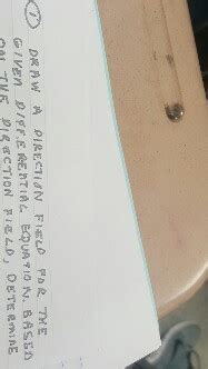 DRAW A DIRECTION FIELD FOR THE GIVEN DIFFERENTIAL Chegg