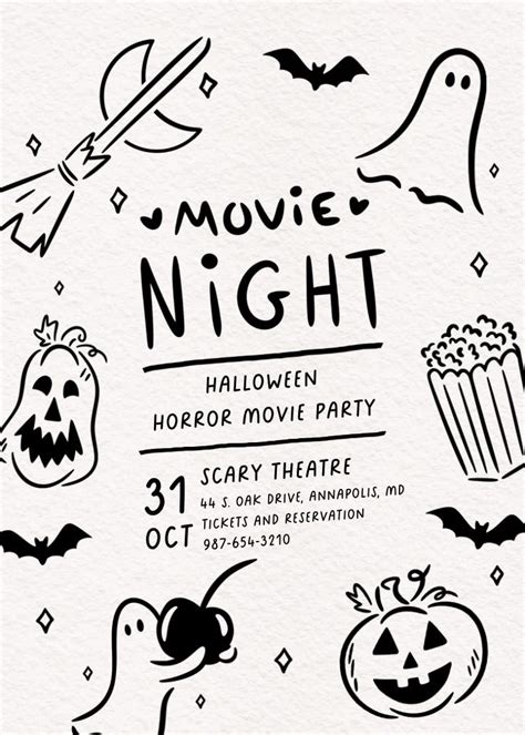 Horror Movie Events Poster Template Free Greetings Island