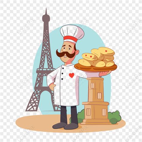 프랑스 클립 아트 캐릭터 쿠키 만화를 들고 벡터제도법삽화 Png 일러스트 무료 다운로드 Lovepik
