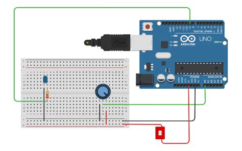 Circuit Design Arduino Led E Potenziometro Tinkercad