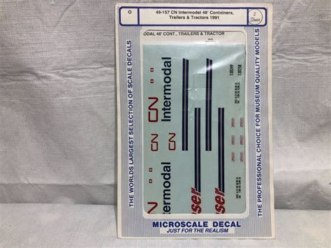 O Scale Microscale Decals 48 157 Cn Intermodal 48 Containers Trailers