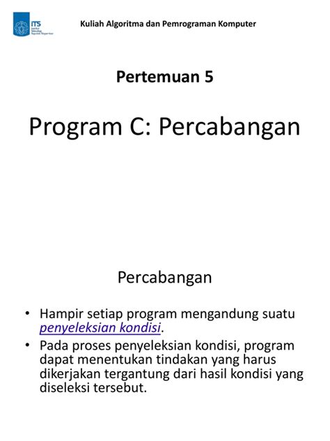 Program C Percabangan Pdf