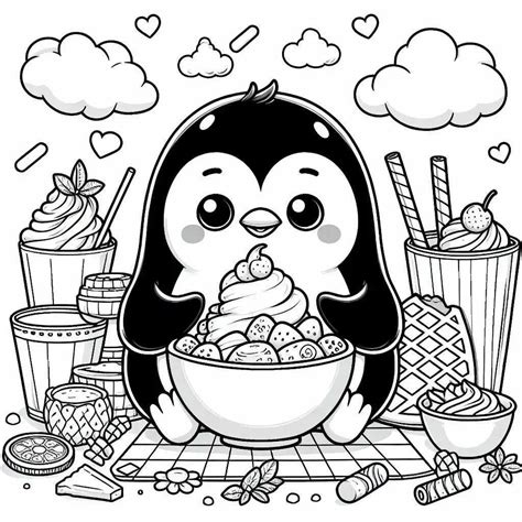귀여운 펭귄 색칠공부 도안 17종 키즈위키