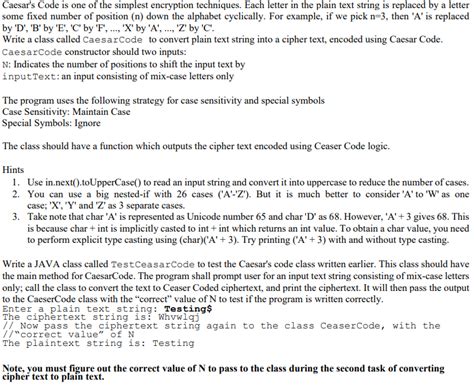 Solved Caesars Code Is One Of The Simplest Encryption