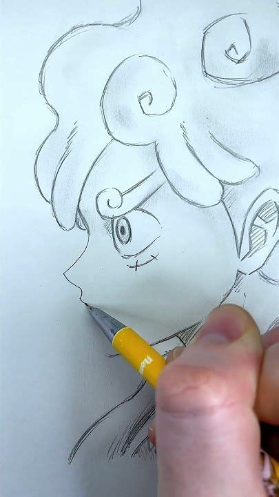Drawing Luffy Gear 5 From One Piece Onepiece Art Shorts One Piece Drawing One Piece