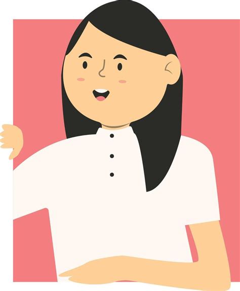 Peeping Girl Character 57076134 Vector Art At Vecteezy