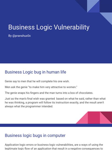 Business Logic Vulnerability Pdf Password Information Technology