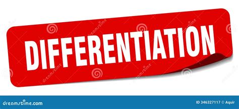 Differentiation Sticker Differentiation Label Cartoon Vector