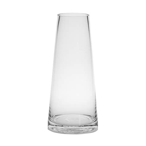 Glass Tapered Cylinder Vase Top 8cmd X 25cmh Clear Floral Craft