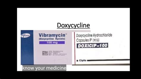 Doxycycline Vibramycin Doxicip 100mg Capsules Uses Dosage Side Effects In Hindi Urdu Youtube