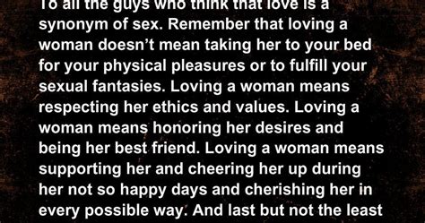 Love Is Not A Synonym Of Sex