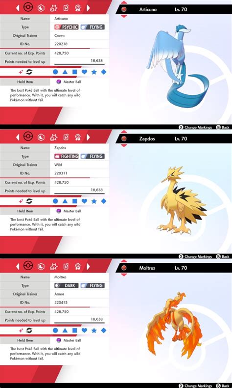 Shiny Galarian Articuno Zapdos And Moltres Challenge Events Pokemon