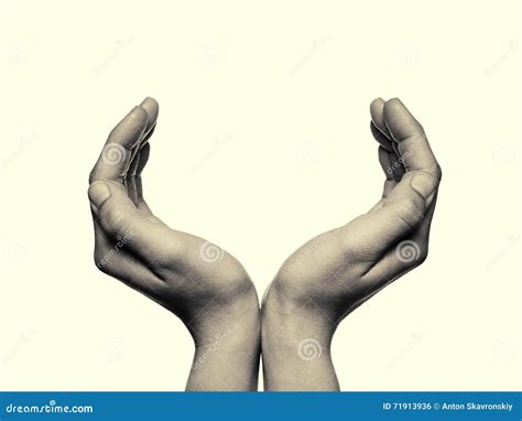 Support And Protection B W Stock Photo Image Of People 71913936