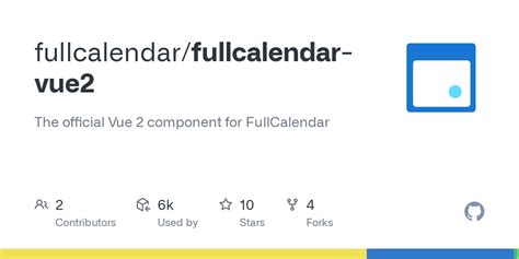github fullcalendar fullcalendar vue2 the official vue 2 component