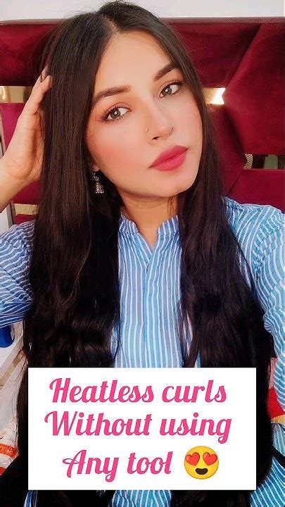 Heatless Curls Without Using Any Toolsshortsyoutubeshortsshortsvideoviraltrending