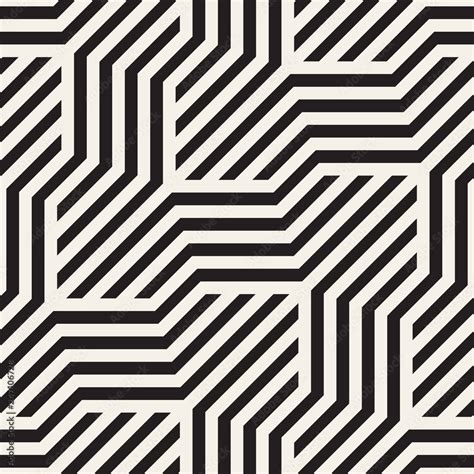 Vector Seamless Geometric Pattern Modern Interlaced Lines Abstract Texture Polygonal Linear