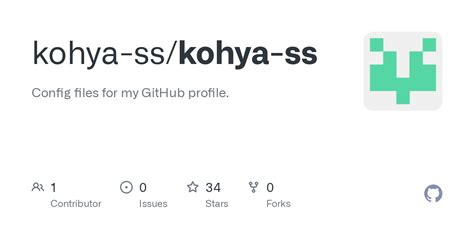 Github Kohya Sskohya Ss Config Files For My Github Profile