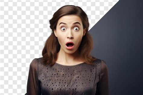 Premium Psd Shocked Expression Of Caucasian Woman