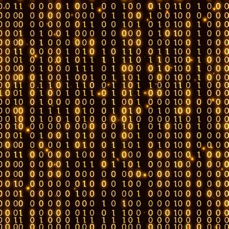 數碼藝術品以黃金二進制代碼為特色 Premium Ai Generated Image