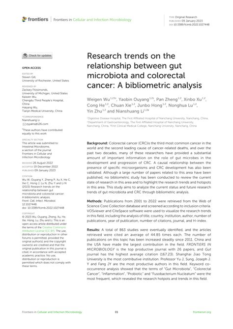 Pdf Research Trends On The Relationship Between Gut Microbiota And Colorectal Cancer A