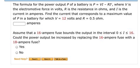 Power Output Formula