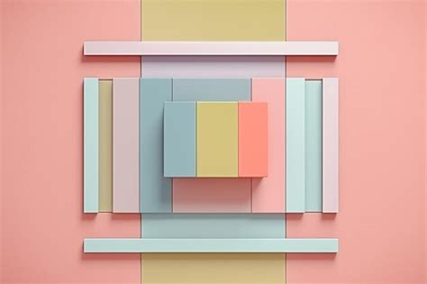 Premium Ai Image Pastel Of Random 3d Rectangles In Minimal Style Ai Generated