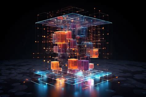 Abstract Representation Of A Quantum Computer Stock Illustration