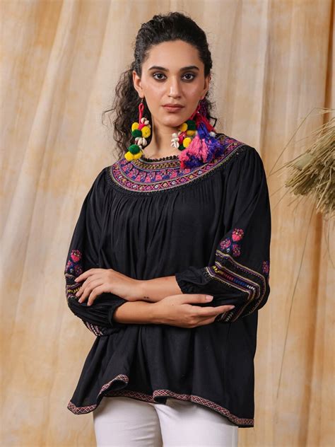 Buy Nyaro Abstract Embroidered Empire Top Tops For Women 29045430 Myntra