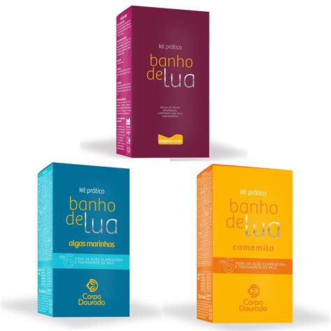 Kit Prático Banho De Lua 6 Itens Corpo Dourado Shopee Brasil